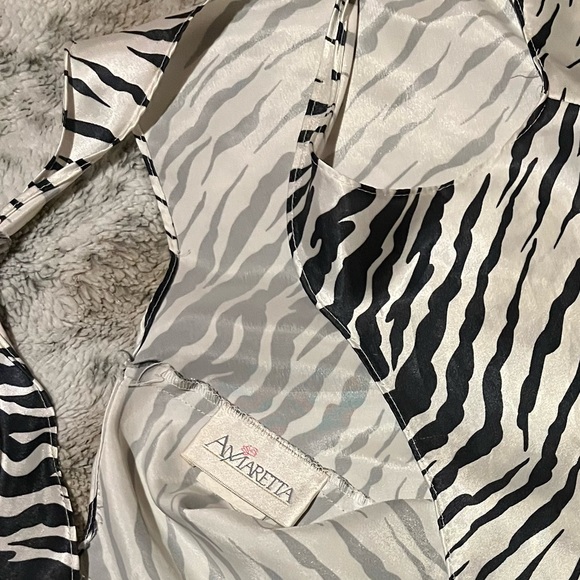 amaretta | Intimates & Sleepwear | Vintage Amaretta 8s Zebra Print Slip ...